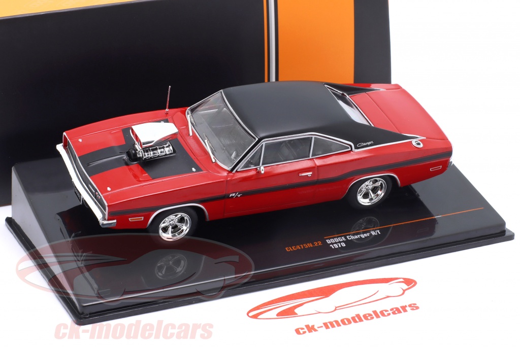 Ixo 1:43 Dodge Charger R/T year 1970 red / black CLC475N.22 model car ...