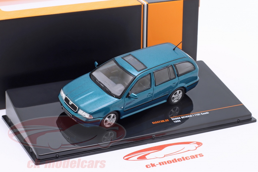 Ixo 1:43 Skoda Octavia I (1U) Combi year 1998 green metallic CLC473N.22 ...