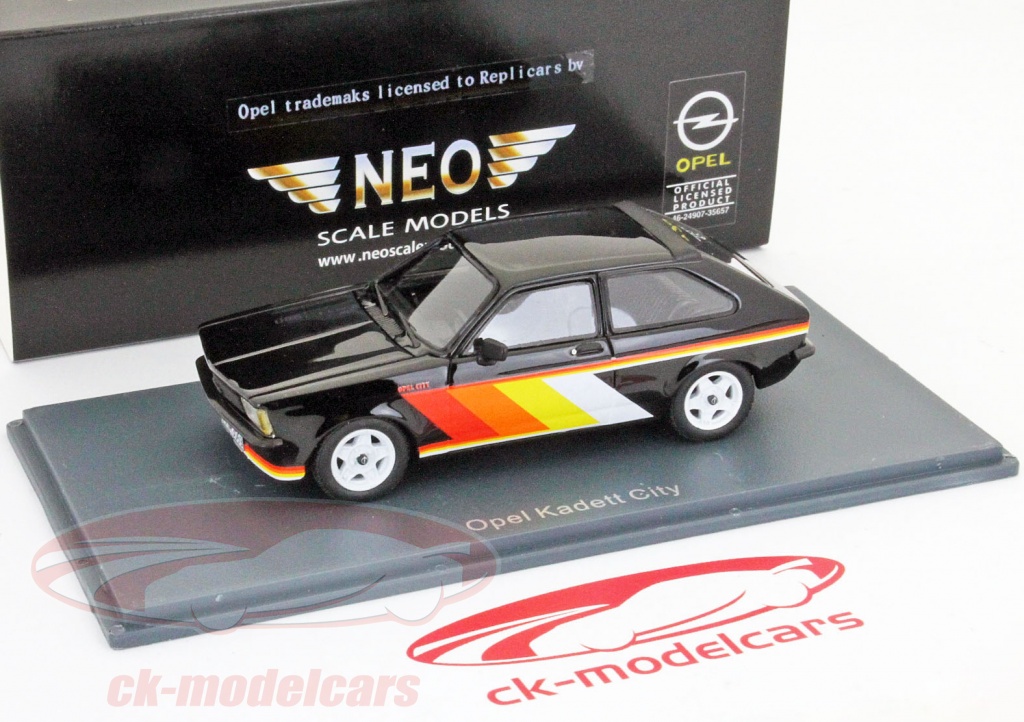 Neo 1:43 Opel Kadett City black NEO43069 model car NEO43069 0874250430692