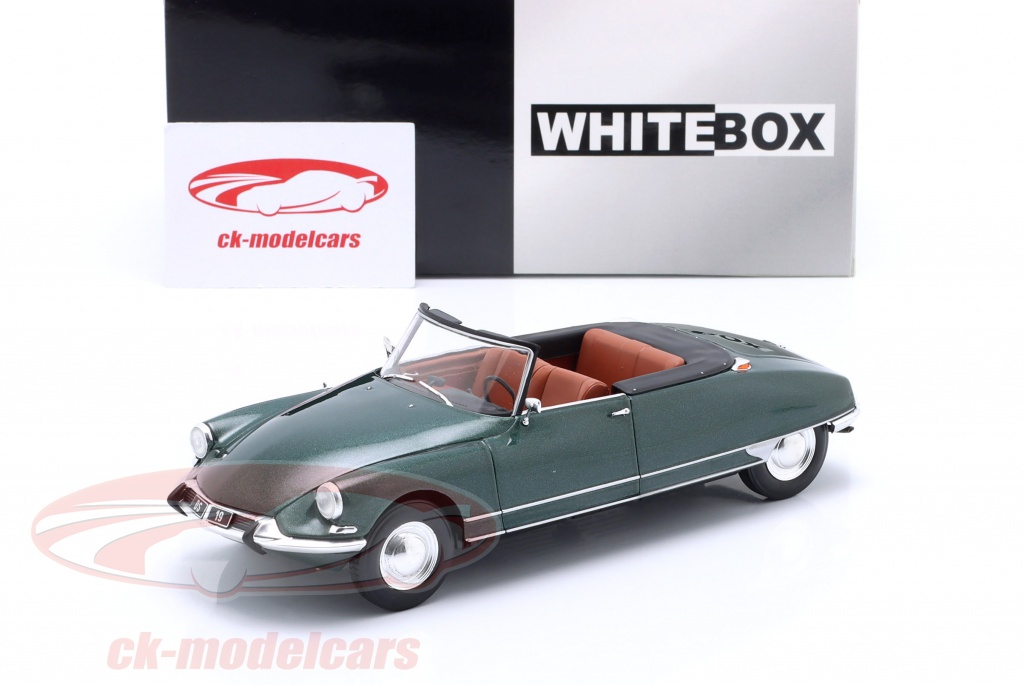 WhiteBox 1:24 Citroen DS 19 Cabriolet Baujahr 1963 dunkelgrün metallic ...