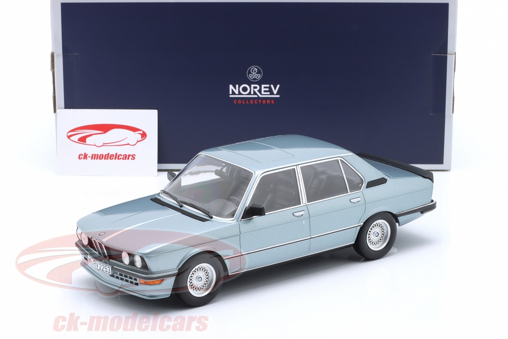 Norev 1:18 BMW M535i (E12) year 1980 Light Blue metallic 183269 model ...