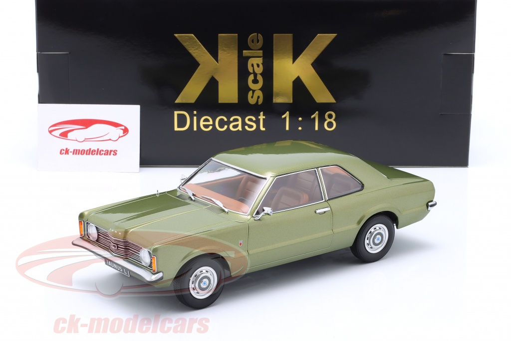 KK-Scale 1:18 Ford Taunus L limousine year 1971 light green metallic ...