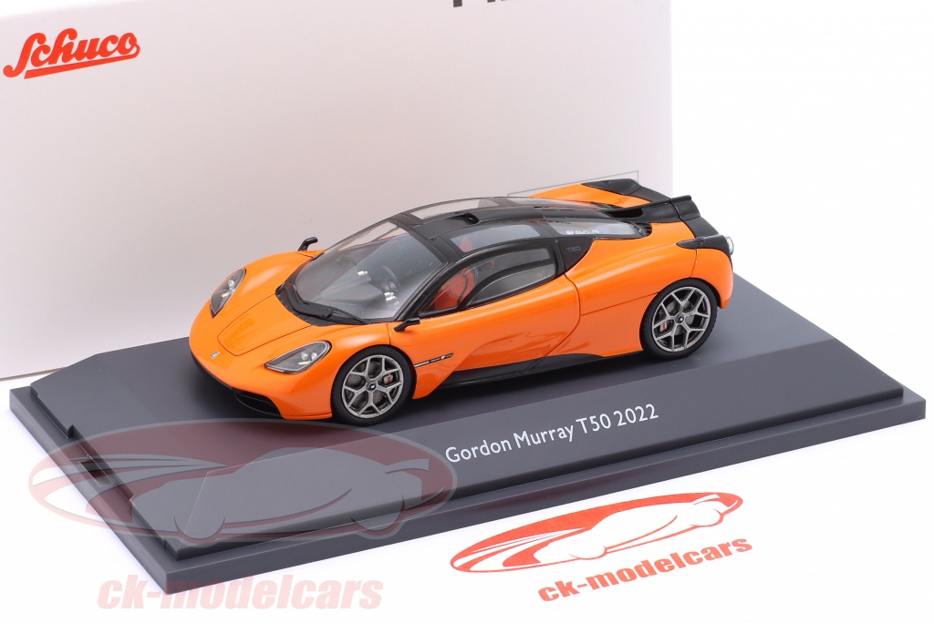 Schuco 1:43 Gordon Murray T50 year 2022 orange / black 450924000 model ...