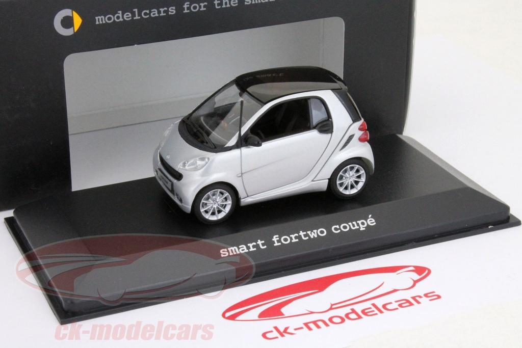 Minichamps 1:43 Smart Fortwo Convertible silver metallic B66960051 ...