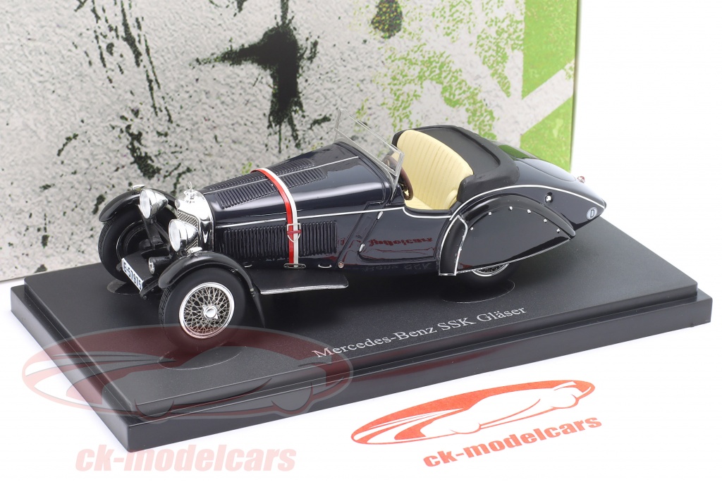 AutoCult 1:43 Mercedes-Benz SSK Gläser Bouwjaar 1931 zwart 05048 model ...