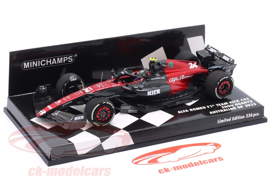 Minichamps 1:43 Zhou Guanyu Alfa Romeo C43 #24 Australie GP formule 1 ...