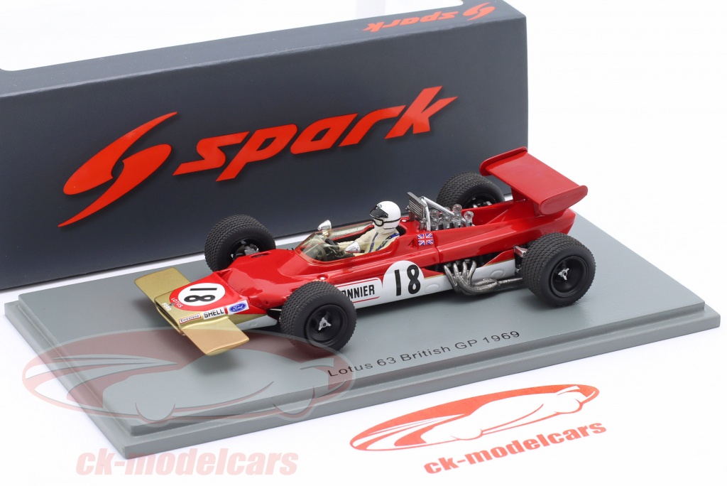 Spark 1:43 Joakim Bonnier Lotus 63 #18 British GP formula 1 1969 S6353 ...