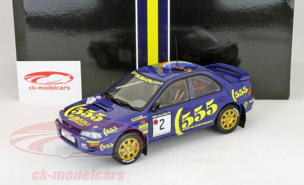Sun Star Models 1:18 Subaru Impreza 555 #2 2nd 1000 Lakes Rallye 1993 Vatanen / Berglund 5501 ...