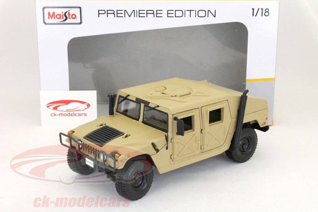 Maisto 1:18 Military vehicle Humvee brown 36874 model car 36874 ...