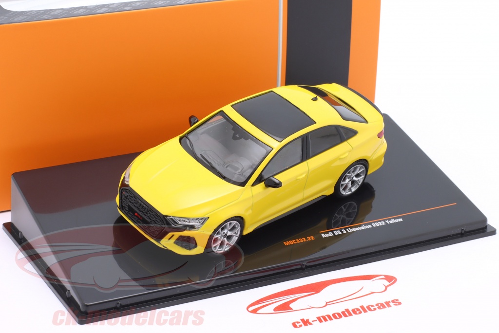 Ixo 1:43 Audi RS3 (8Y) year 2022 yellow MOC332.22 model car MOC332.22 ...