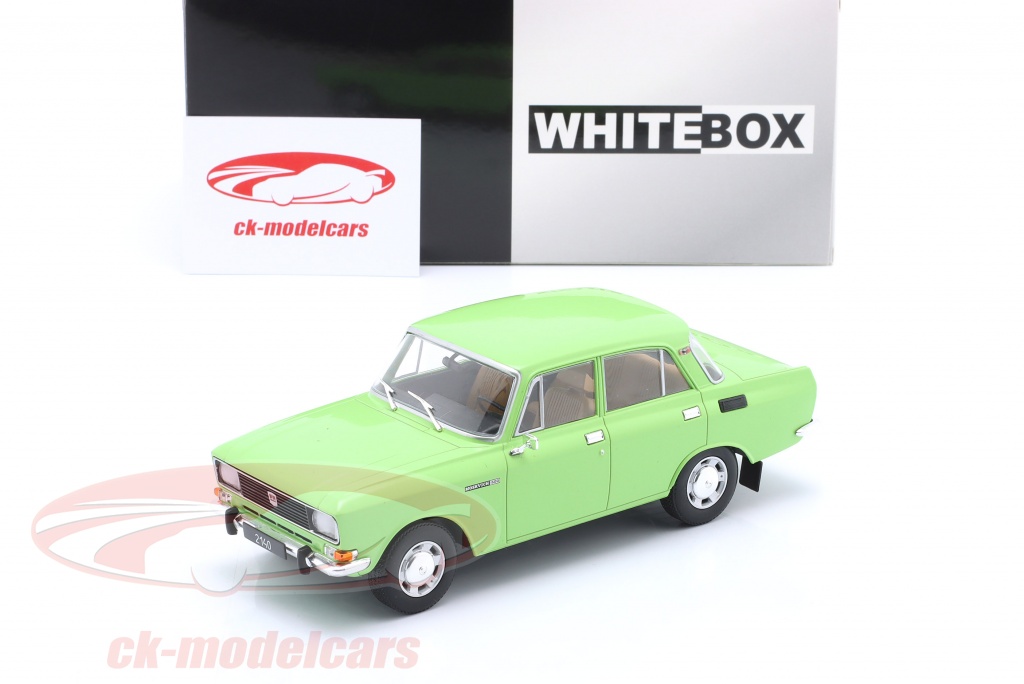WhiteBox 1:24 Moskwitsch 2140 year 1975 light green WB124203 model car WB124203 4052176774595