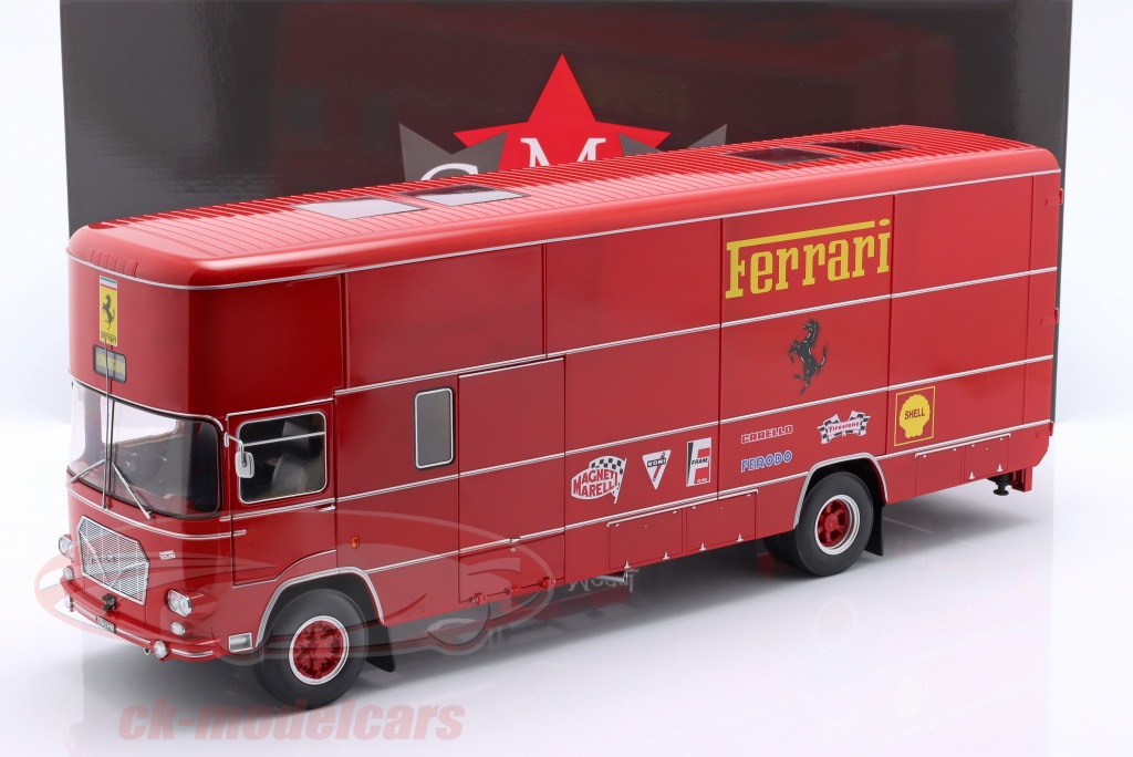CMR 1:18 OM Fiat 150 Rolfo Scuderia Ferrari Race transporter jaren 70 ...