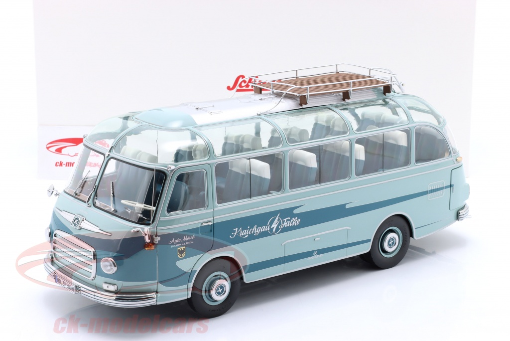 Schuco 1:18 Setra S6 Kraichgau Falke Année de construction 1962 bleu ...