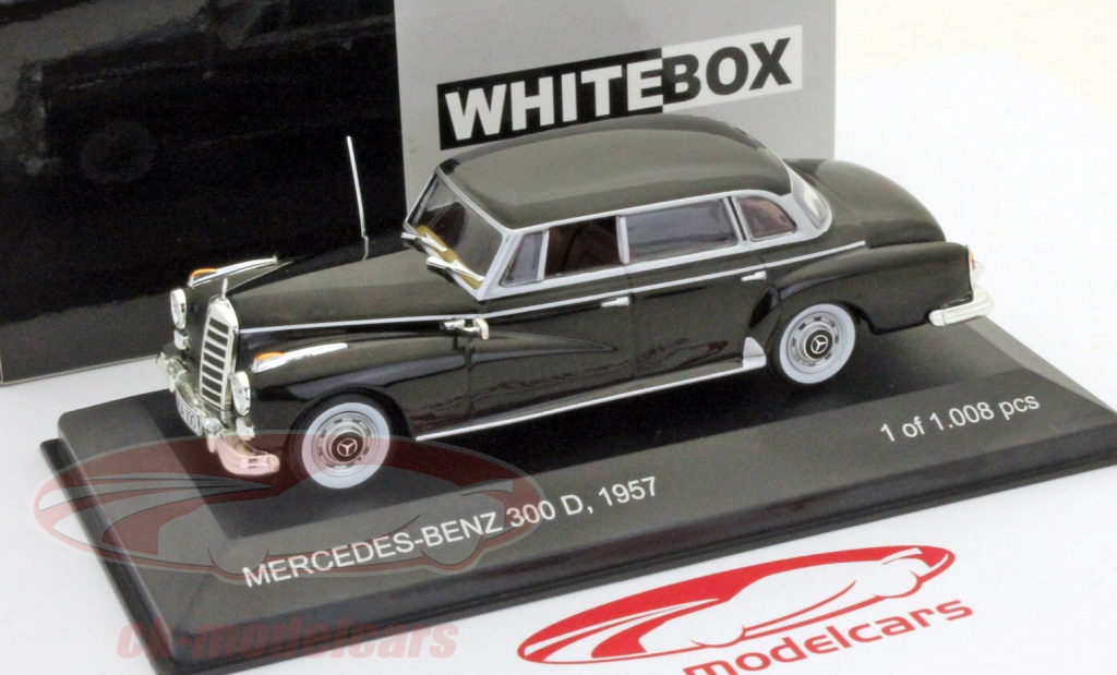 WhiteBox 1:43 Mercedes-Benz 300 D 1957 black 183614 model car 183614 183614