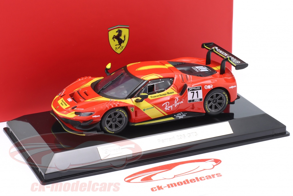 Bburago 1:43 Ferrari 296 GT3 year 2022 red 18-36313 model car 18-36313 4893993363131