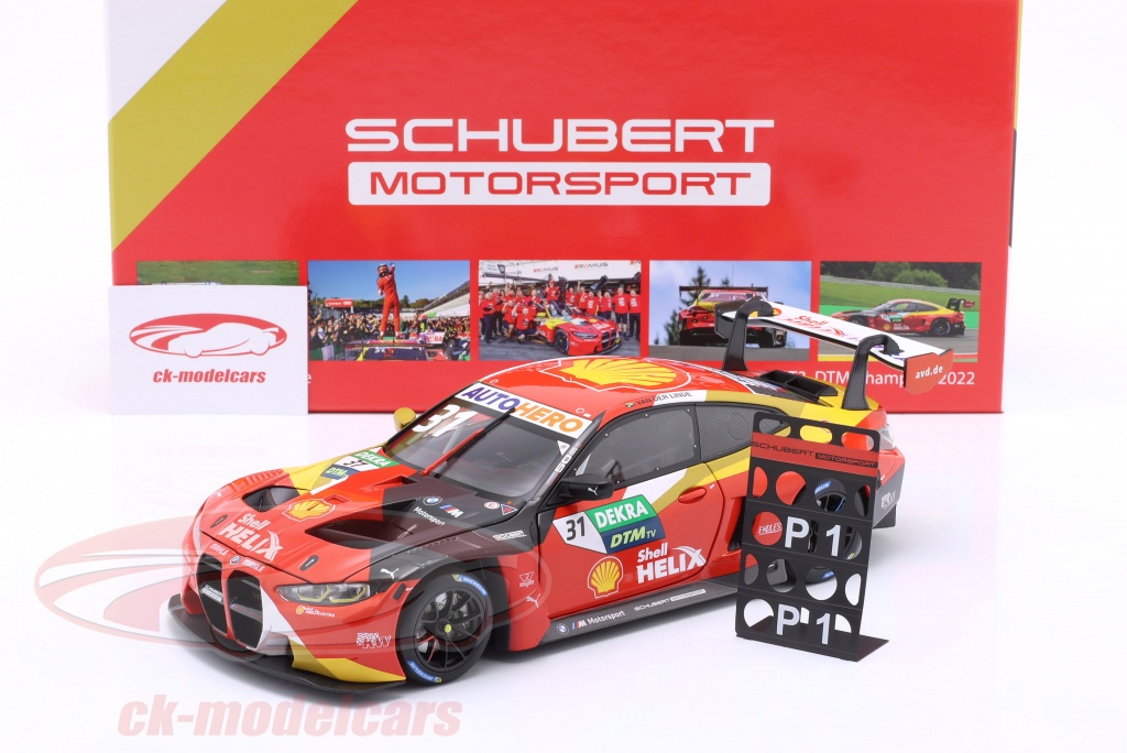 Minichamps 1:18 BMW M4 GT3 #31 DTM Champion Hockenheim 2022 Sheldon van der Linde 113222331 ...