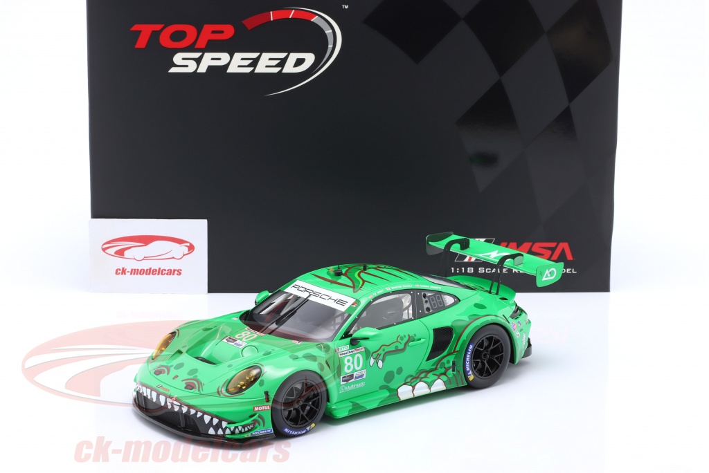 True Scale 1:18 Porsche 911 (992) GT3 R #80 12h Sebring IMSA 2023 REXY ...