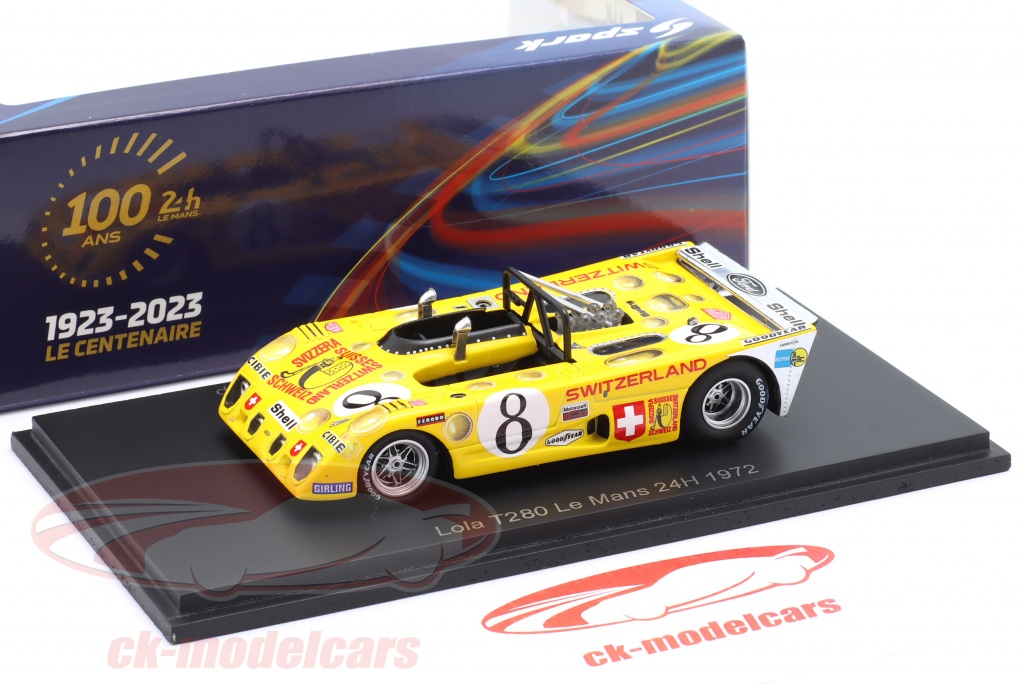 Spark 1:43 Lola T280 #8 24h LeMans 1972 Bonnier, Larrousse, van Lennep S9435 模型 汽车 S9435 ...