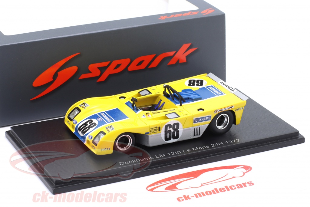 Spark 1:43 Duckhams LM #68 24h LeMans 1972 Craft, De Cadenet S9428 モデル 車 S9428 9580006994288
