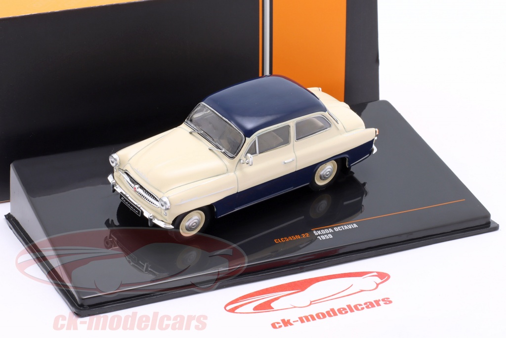 Ixo 1:43 Skoda Octavia Baujahr 1959 beige / dunkelblau CLC545N.22 ...