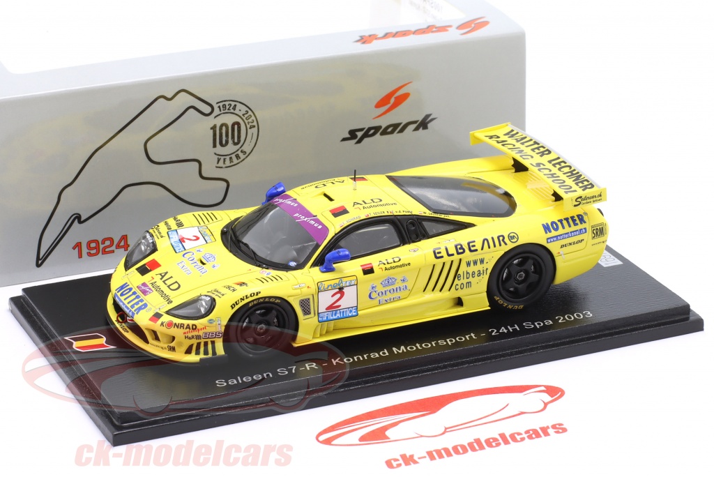 Spark 1:43 Saleen S7-R #2 24h Spa 2003 Konrad Motorsport 100SPA16 ...