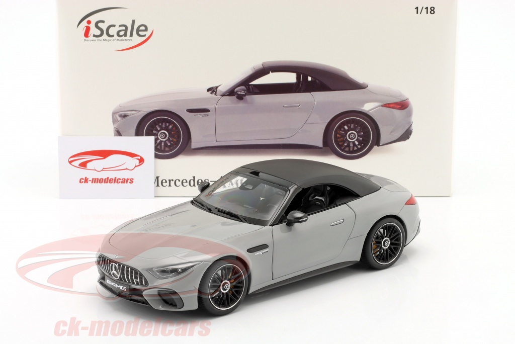 iScale 1:18 Mercedes-Benz AMG SL 63 4Matic (R232) alpine grau / 2. Choice CK90228 (2. Wahl ...