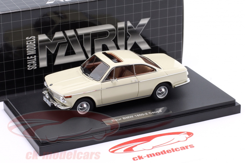 Matrix 1:43 BMW 1600-2 Baur Coupe Baujahr 1967 creme weiß MX30202-014 ...