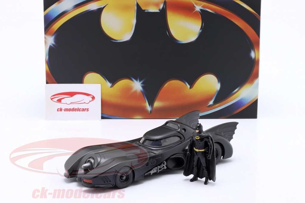 Jadatoys 1:24 Armored Batmobile with figure film Batman (1989) black ...
