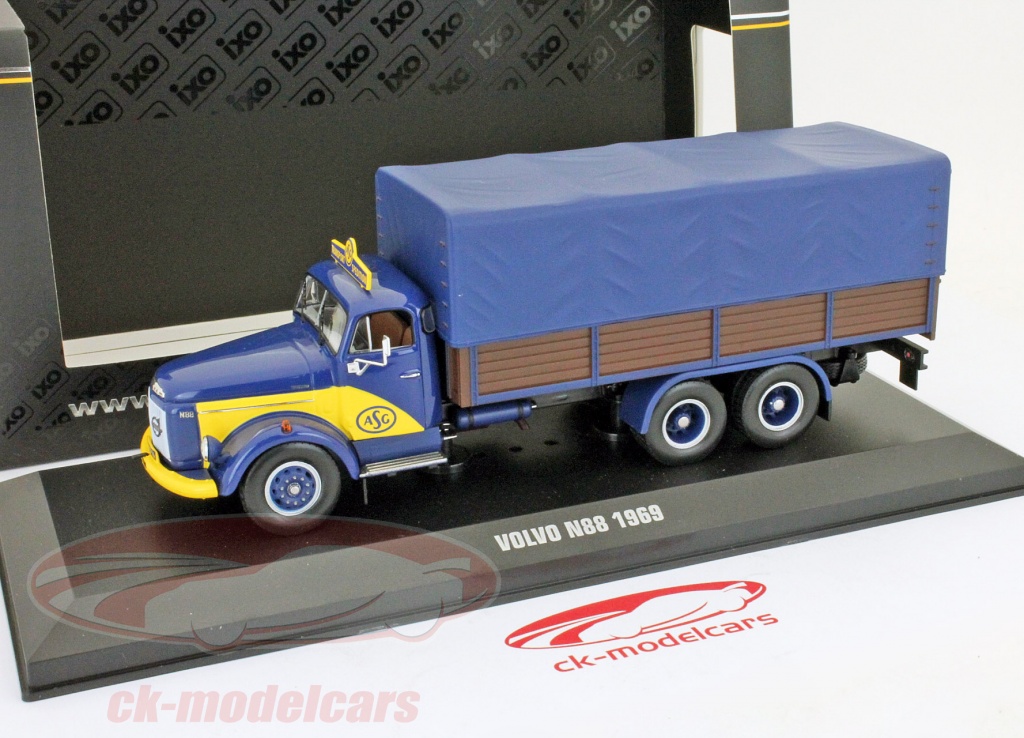 Ixo 1:43 Volvo N88 Truck transport edition 1969 blue TRU002 model car ...