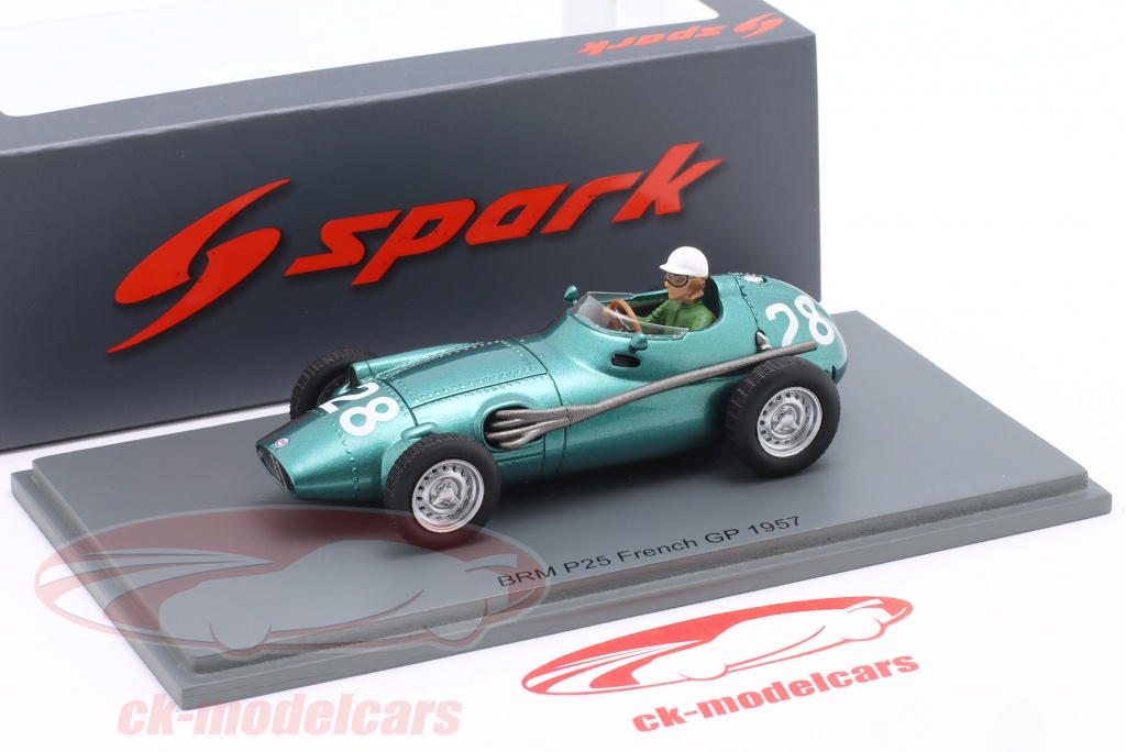 Spark 1:43 Herbert MacKay-Fraser BRM P25 #28 French GP Formula 1 1957 ...