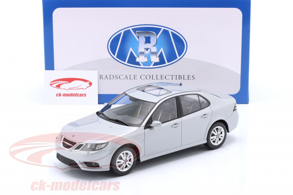 Radscale Models 1:18 Saab 9-3 Aero Sedan Baujahr 2008 silber RM-0027 ...