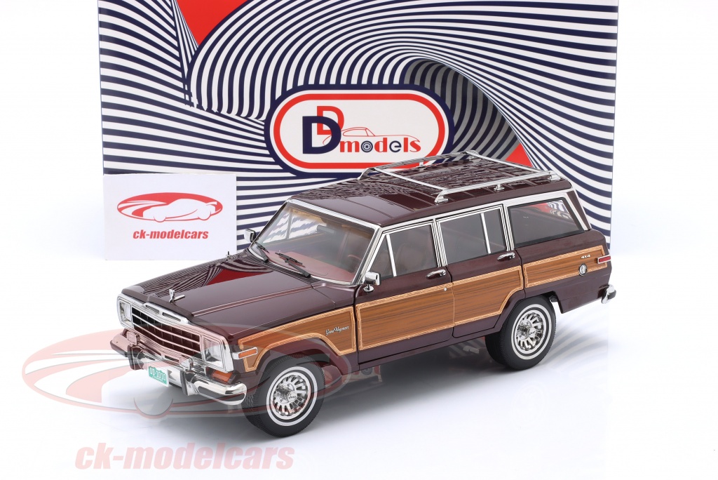 DD-Models 1:18 Jeep Grand Wagoneer year 1989 dark red / wood look ...