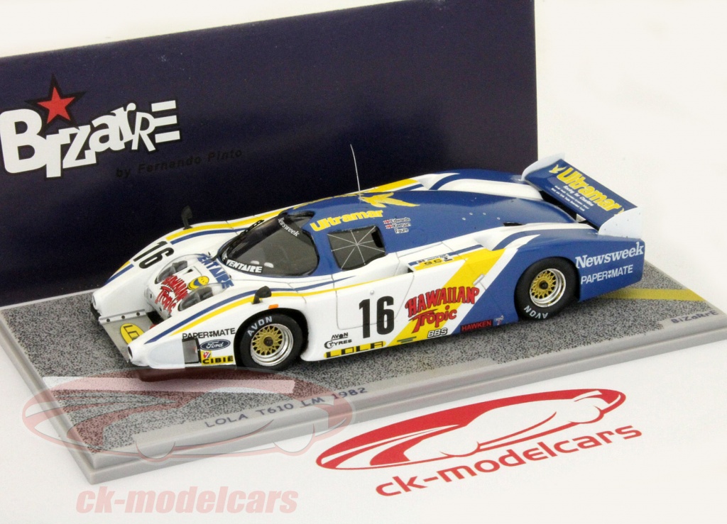 Spark 1:43 Lola T610 24h LeMans 1982 Edwards, Keegan, Faure Bizarre ...