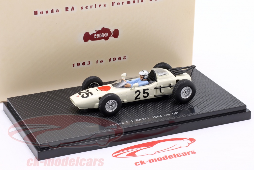 Ebbro 1:43 Ronnie Bucknum Honda RA271 #25 USA GP Formula 1 1964 44257 ...