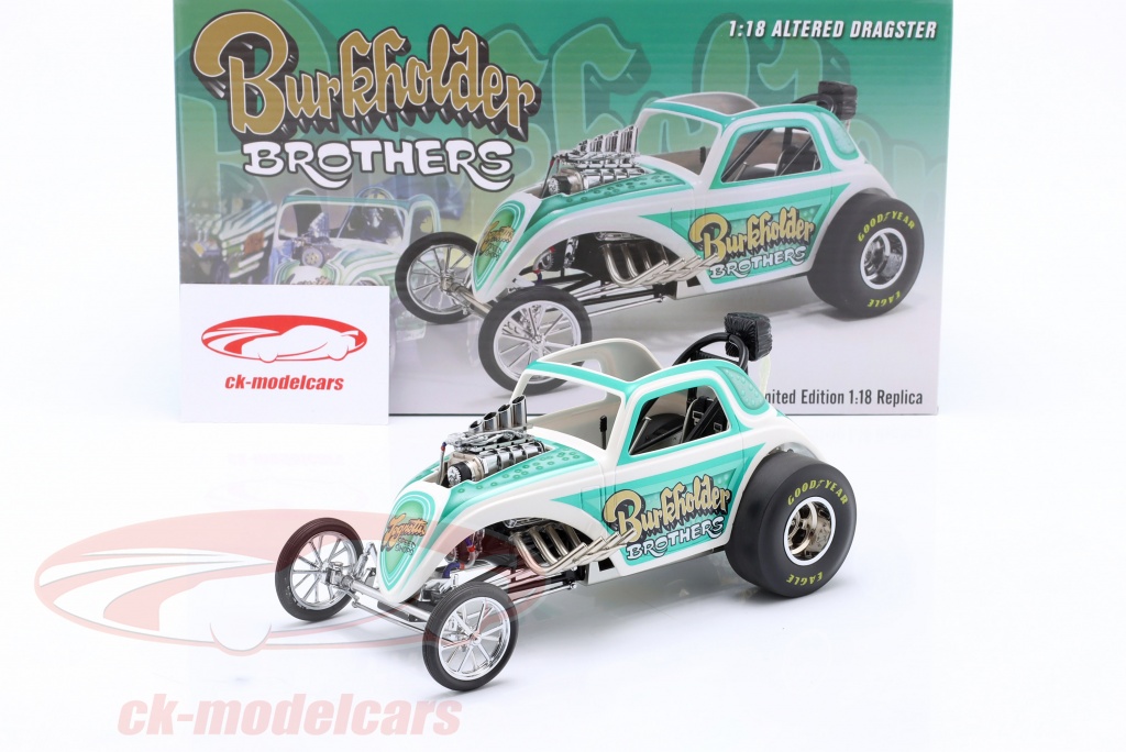 GMP 1:18 Fiat Altered Dragster Burkholder Brothers weiß / türkis ...