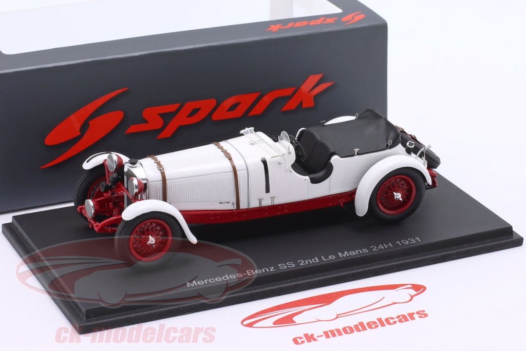 Spark 1:43 Mercedes-Benz SSK #1 2nd 24h LeMans 1931 Ivanowski, Stoffel S7783 model car S7783 ...