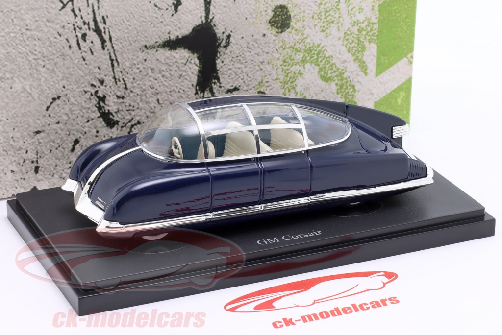 AutoCult 1:43 GM Corsair Streamliner year 1924 black-blue 04043-2 model ...