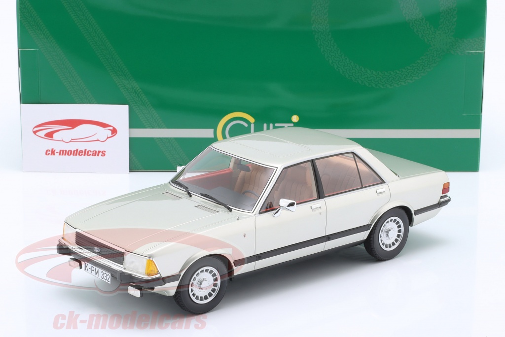 Cult Scale Models 1:18 Ford Granada 2.8 Ghia Saloon Baujahr 1978 silber ...