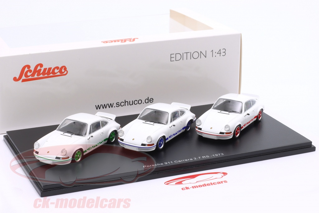 Schuco 1:43 3-Car Set Porsche 911 Carrera 2.7 RS year of construction ...