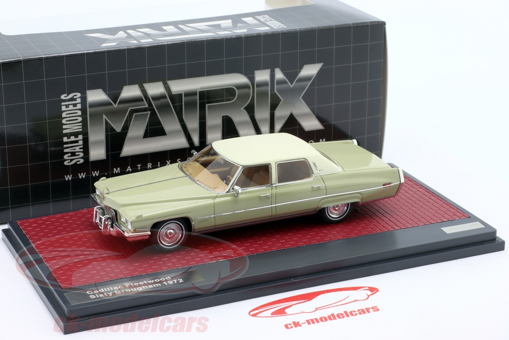 Matrix 1:43 Cadillac Fleetwood Sixty Brougham Baujahr 1972 beige / weiß ...