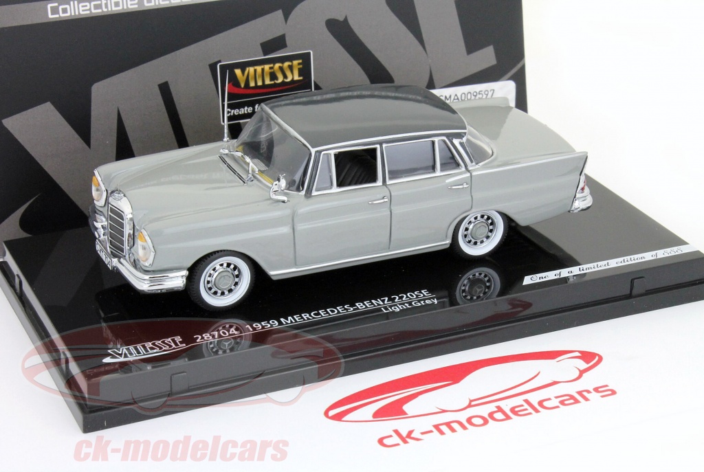 Vitesse 1:43 Mercedes-Benz 220SE 1959 light grey 28704 model car 28704 ...