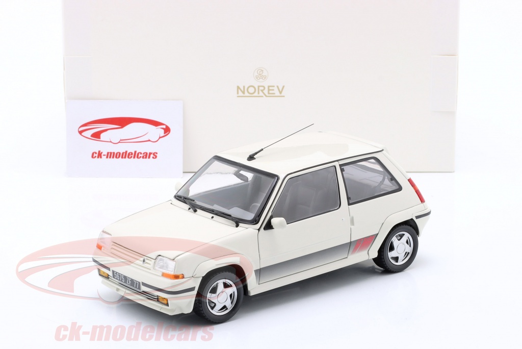 Norev 1:18 Renault 5 GT Turbo Ph2 year of construction 1989 panda white ...