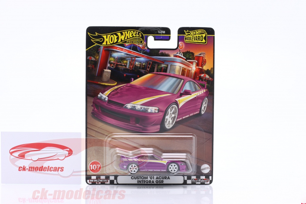 HotWheels 1:64 Honda Acura Integra GSR year 2001 purple HRT77 model car ...