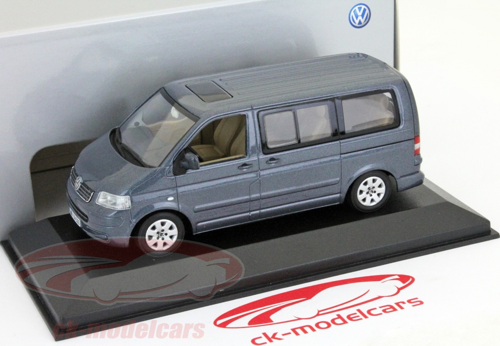 Minichamps 1:43 VW Multivan T5 grey metallic 842902126 model car ...