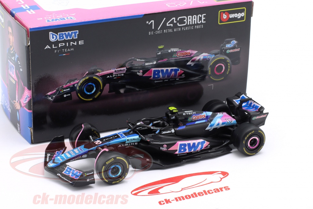 Bburago 1:43 Pierre Gasly Alpine A524 #10 Japan GP Formula 1 2024 18-38219JAPAN #10 model car 18 ...
