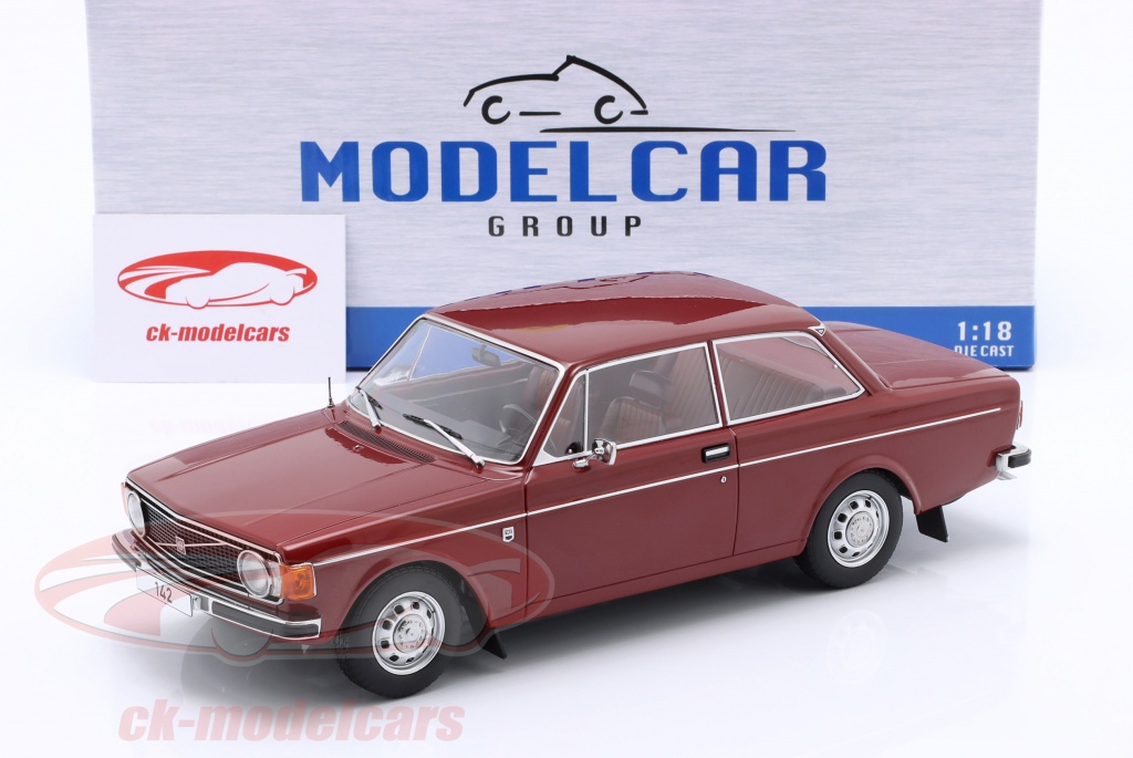 ModelCarGroup 1:18 Volvo 142 Bouwjaar 1973 donkerrood ModelCar Group ...