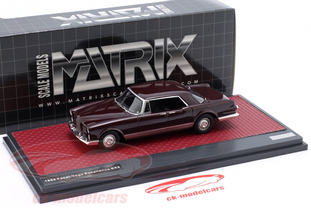 Matrix 1:43 Facel-Vega Excellence EX2 year 1962 maroon MX40601-022 ...
