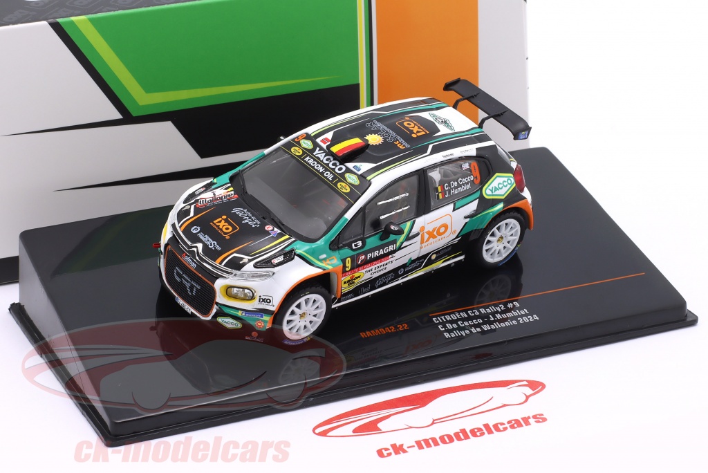 Ixo 1:43 Citroen C3 Rally2 #9 6º Rallye de Wallonie 2024 De Cecco ...
