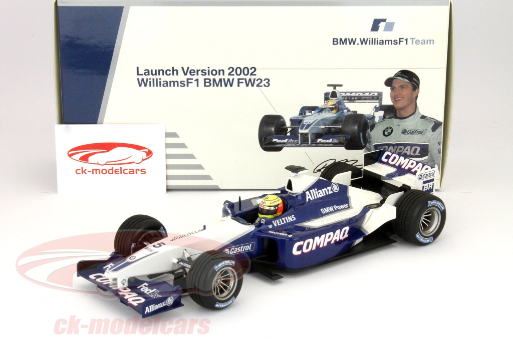 Minichamps 1:18 R. Schumacher Williams BMW FW23 Launch Version formule 1 2002 80430139187 modèle ...