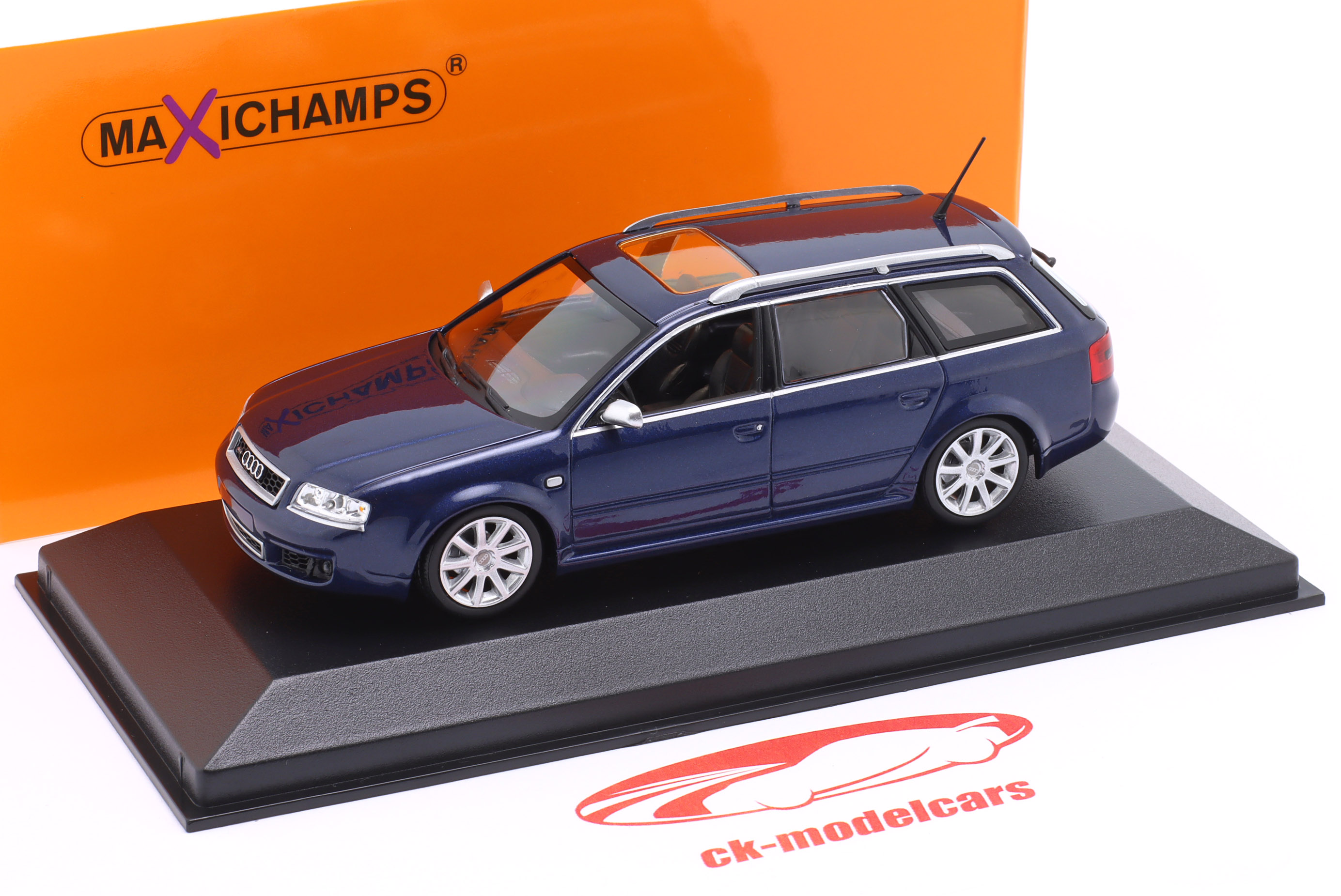 Minichamps 1:43 Audi RS6 Avant (C5) year 2002 blue metallic 940011710 ...